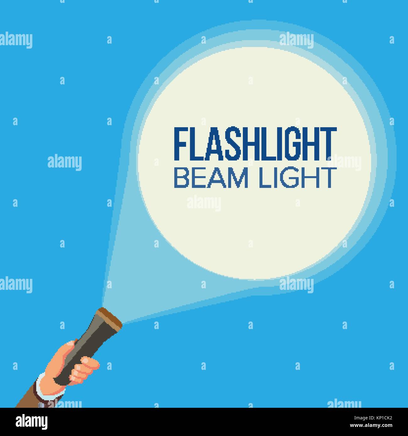 Flashlight And Hand Vector. Business, Web Search Concept. Pointing And ...