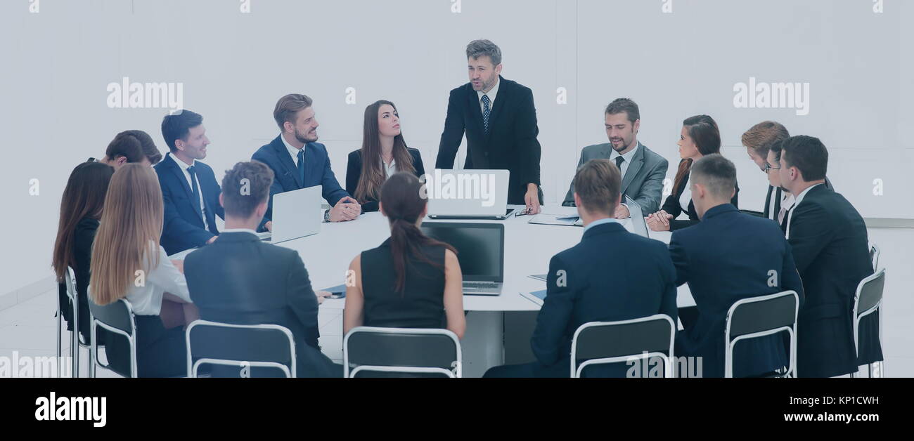 Finance Director meets with employees of the company Stock Photo - Alamy