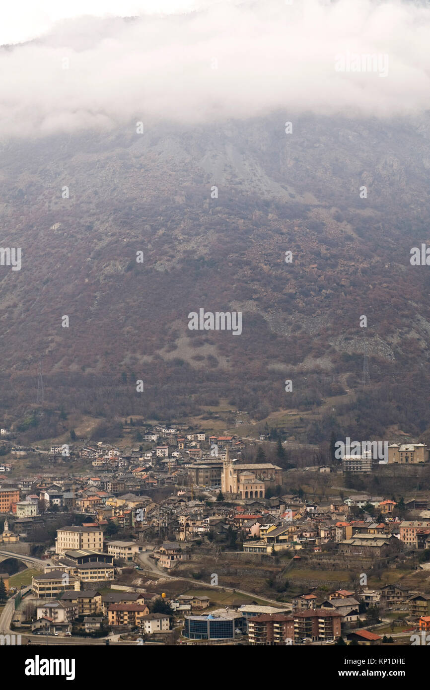 Surroundings of Saint-Vincent-Chatillon, Aosta Valley, Italy Stock ...