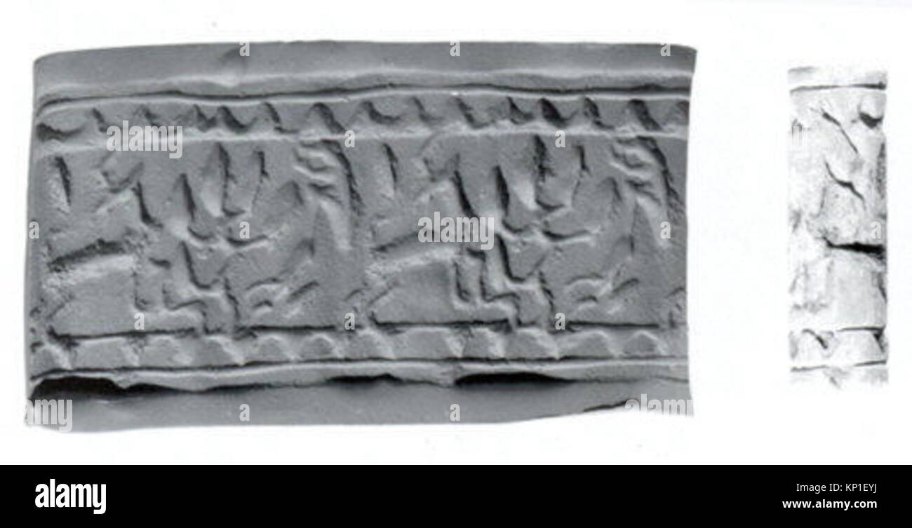 Mesopotamian cylinder seal impression hi-res stock photography and ...