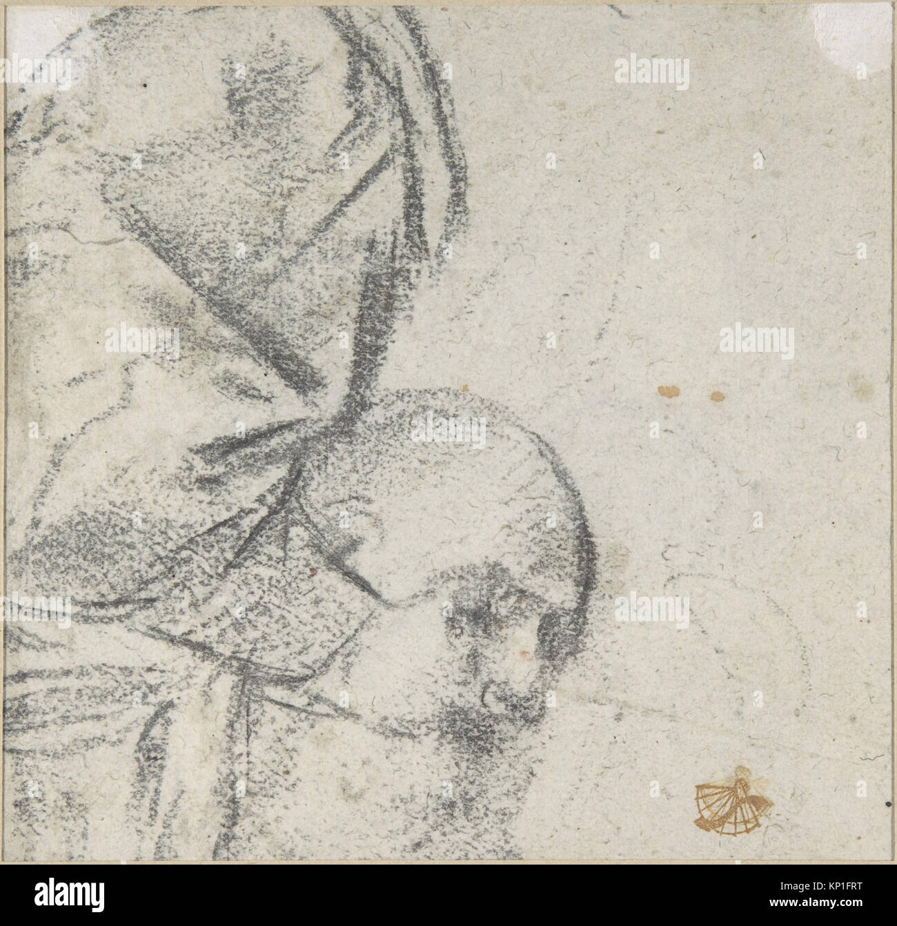 Head of a Bearded Man Looking to Upper Right (recto); Head of an Old ...