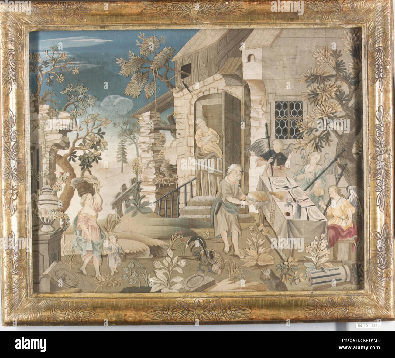 This artwork depicts Abraham’s story across multiple scenes ...