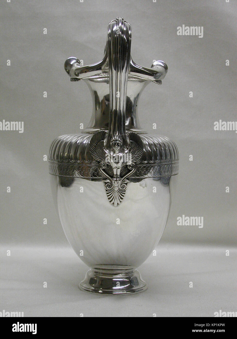 This silver ewer, crafted by Giacinto Melillo around 1890 in Naples ...