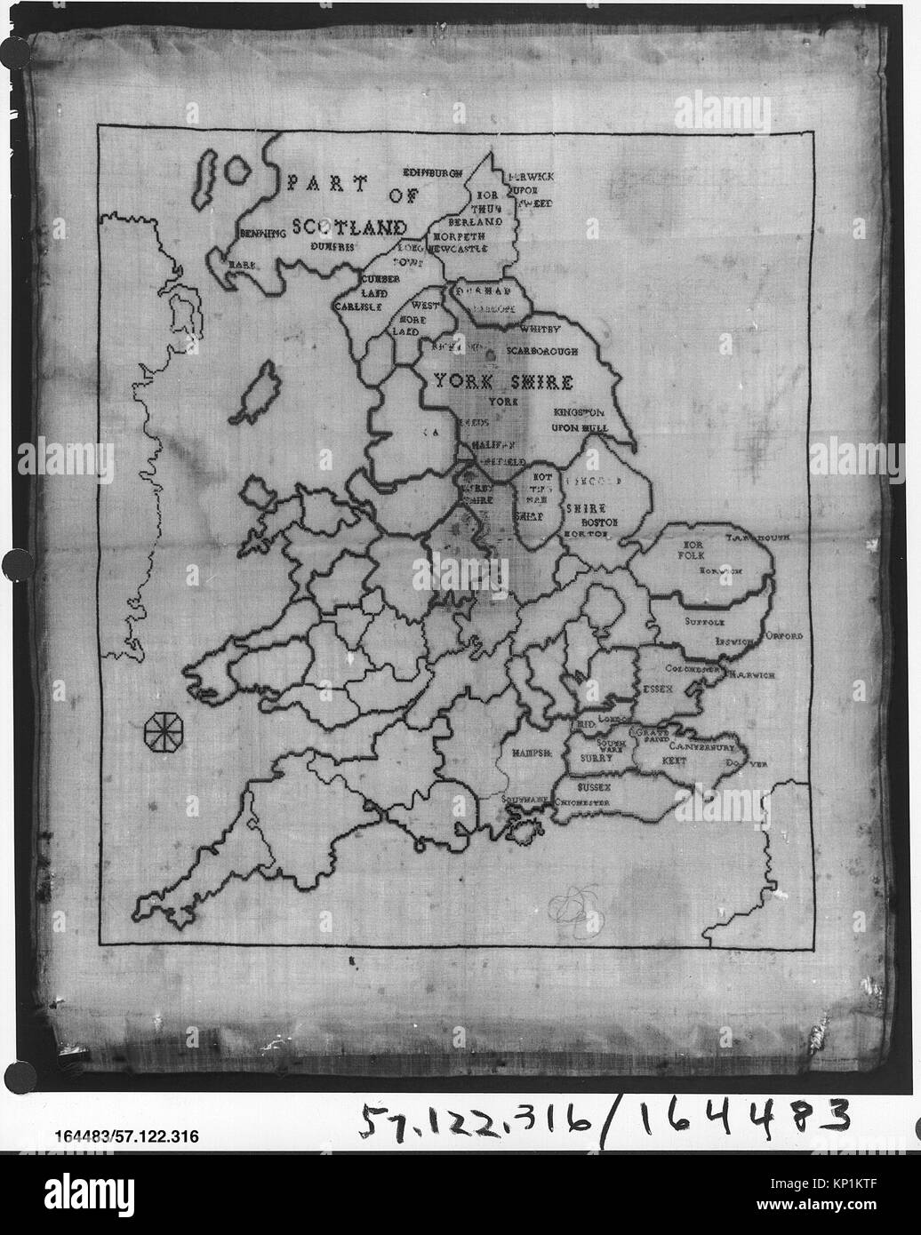 Embroidered map sampler hi-res stock photography and images - Alamy