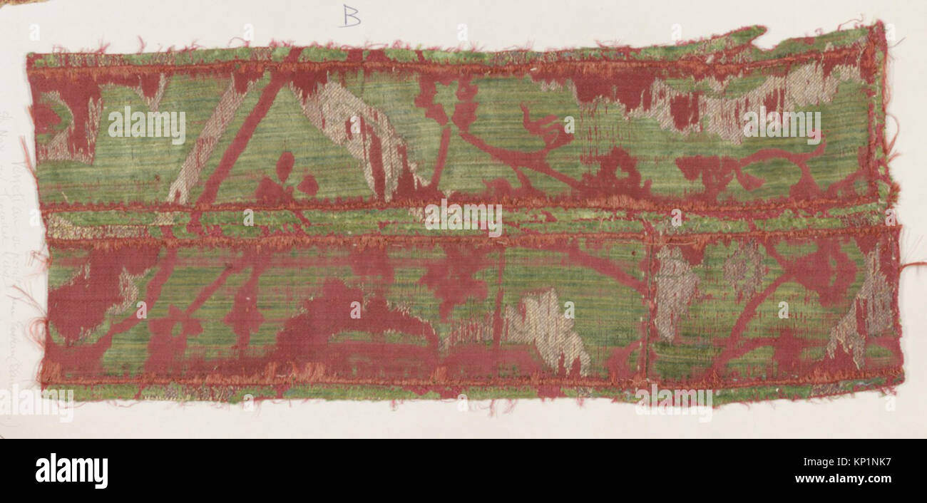 A preserved textile fragment from the MET, catalog DP103883, featuring ...