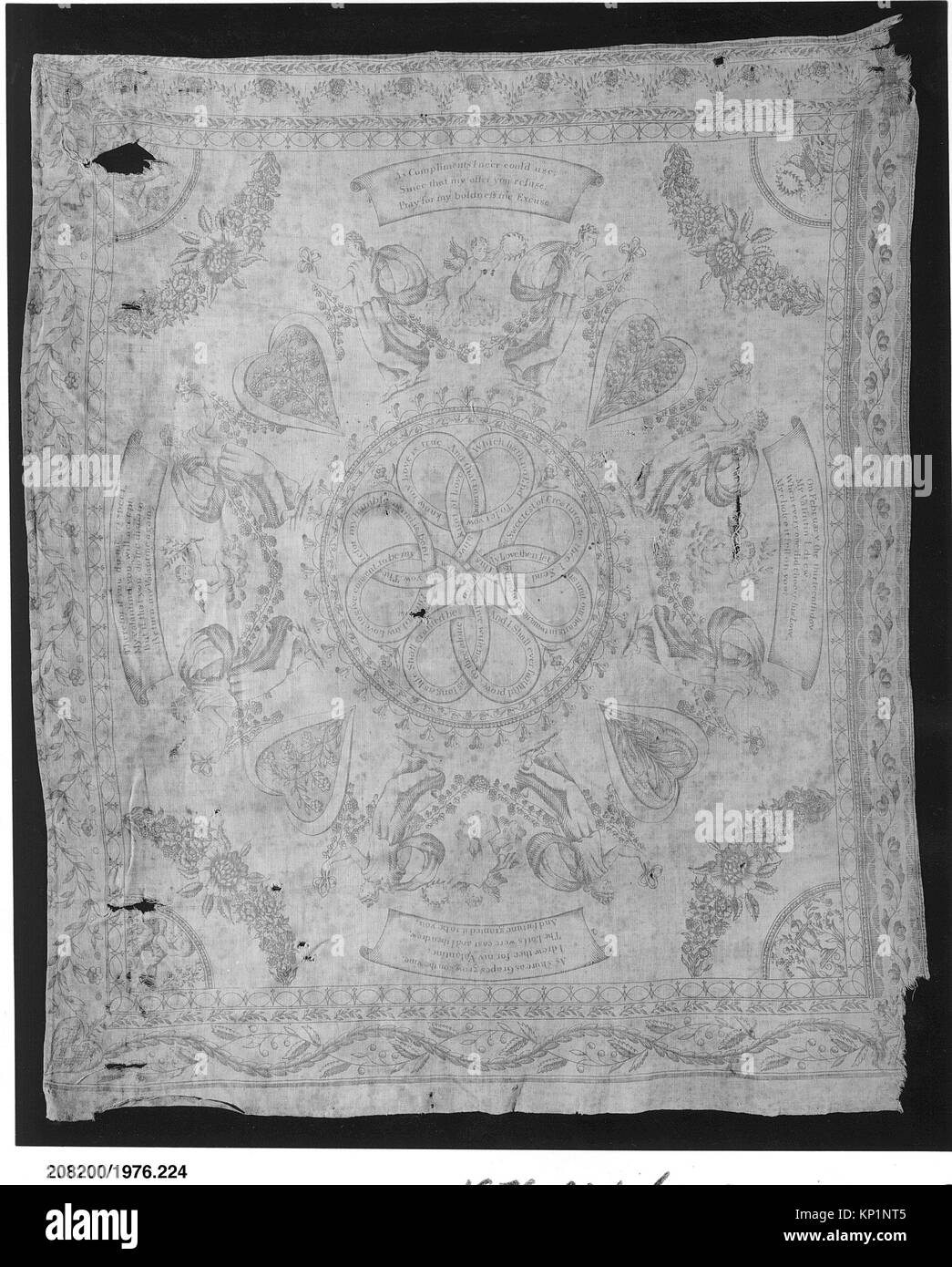 Embroidery handkerchief Black and White Stock Photos & Images - Alamy