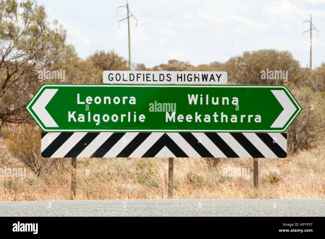 Goldfields Highway Sign Stock Photo - Alamy