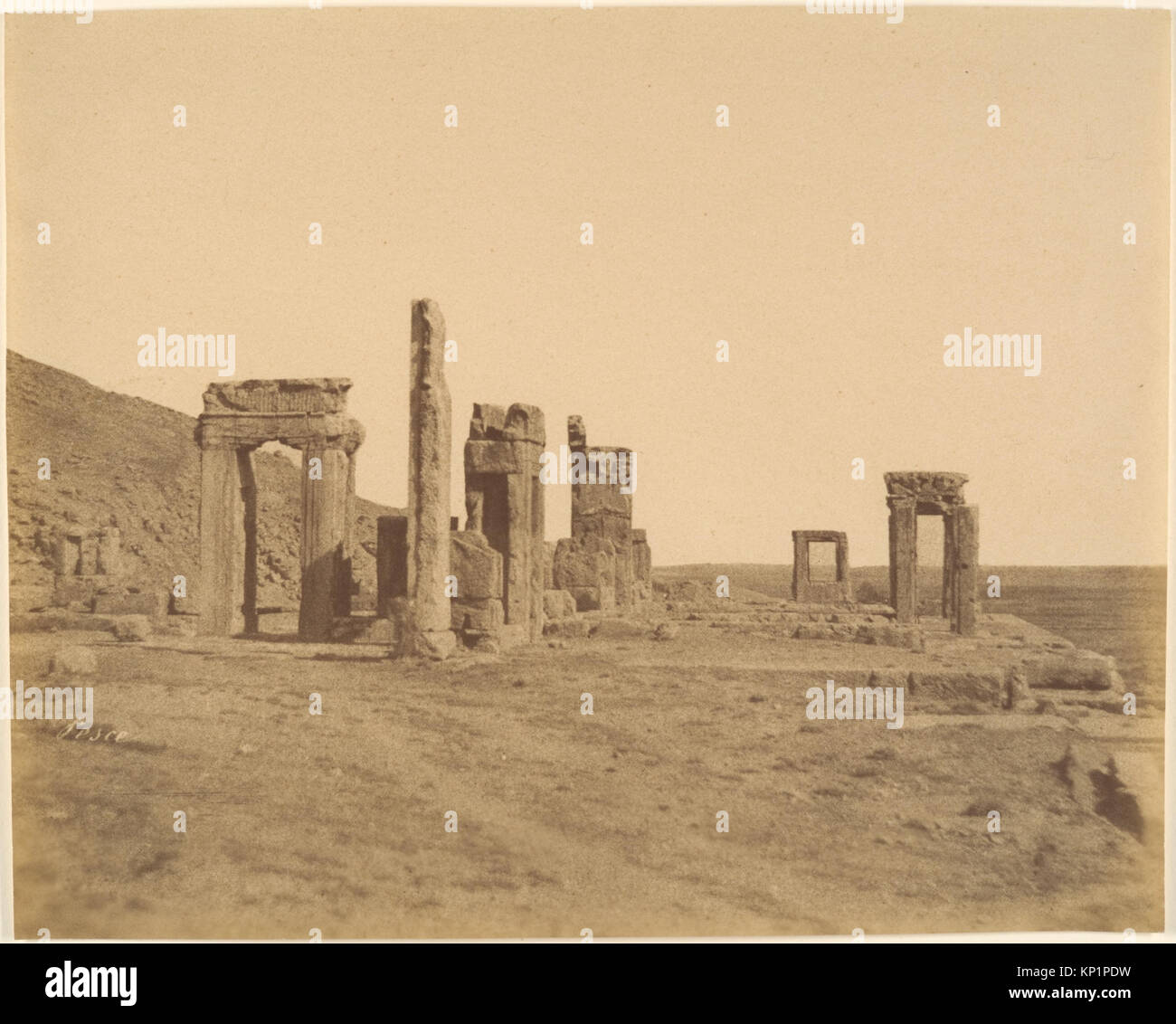 An image of Persepolis pre-restoration, catalog DP203038, featuring ...