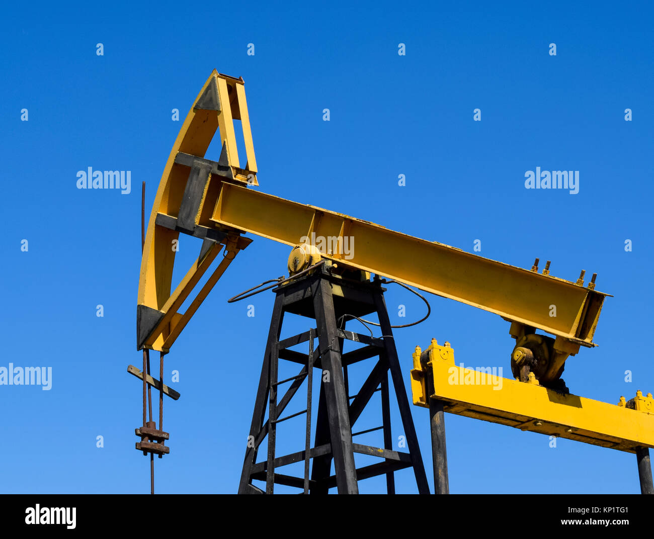 The pumping unit as the oil pump installed on a well. Equipment of oil ...