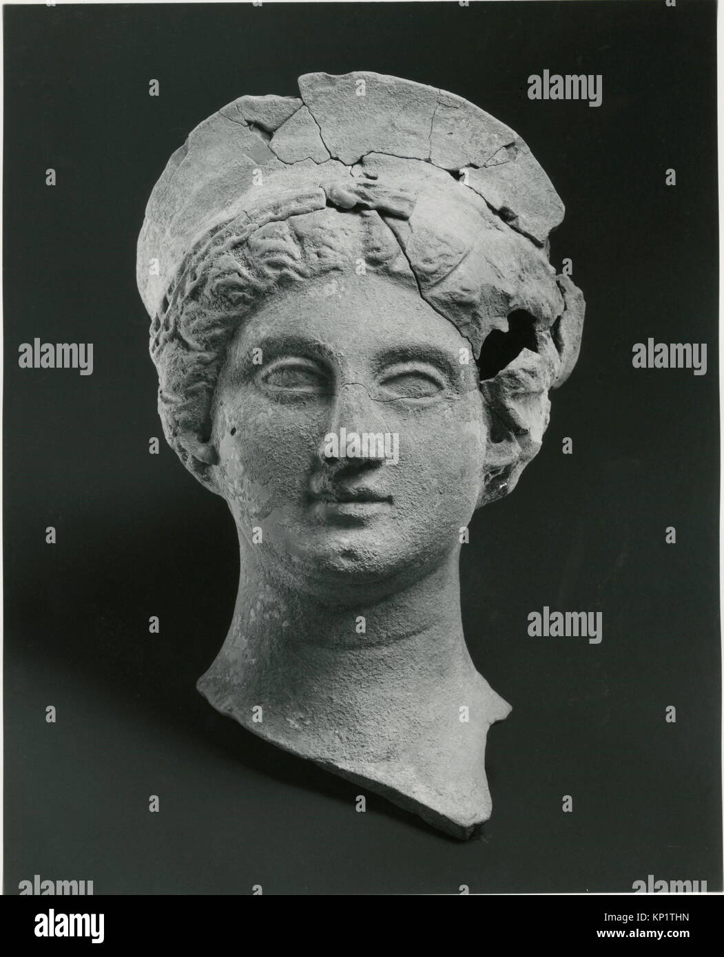 Head of a goddess MET sf19814722front 255744 Greek, Sicilian, Head of a ...