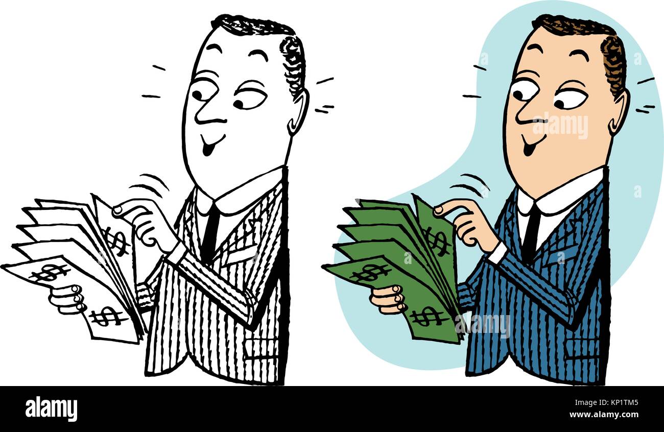 Money counting illustration hi-res stock photography and images - Alamy