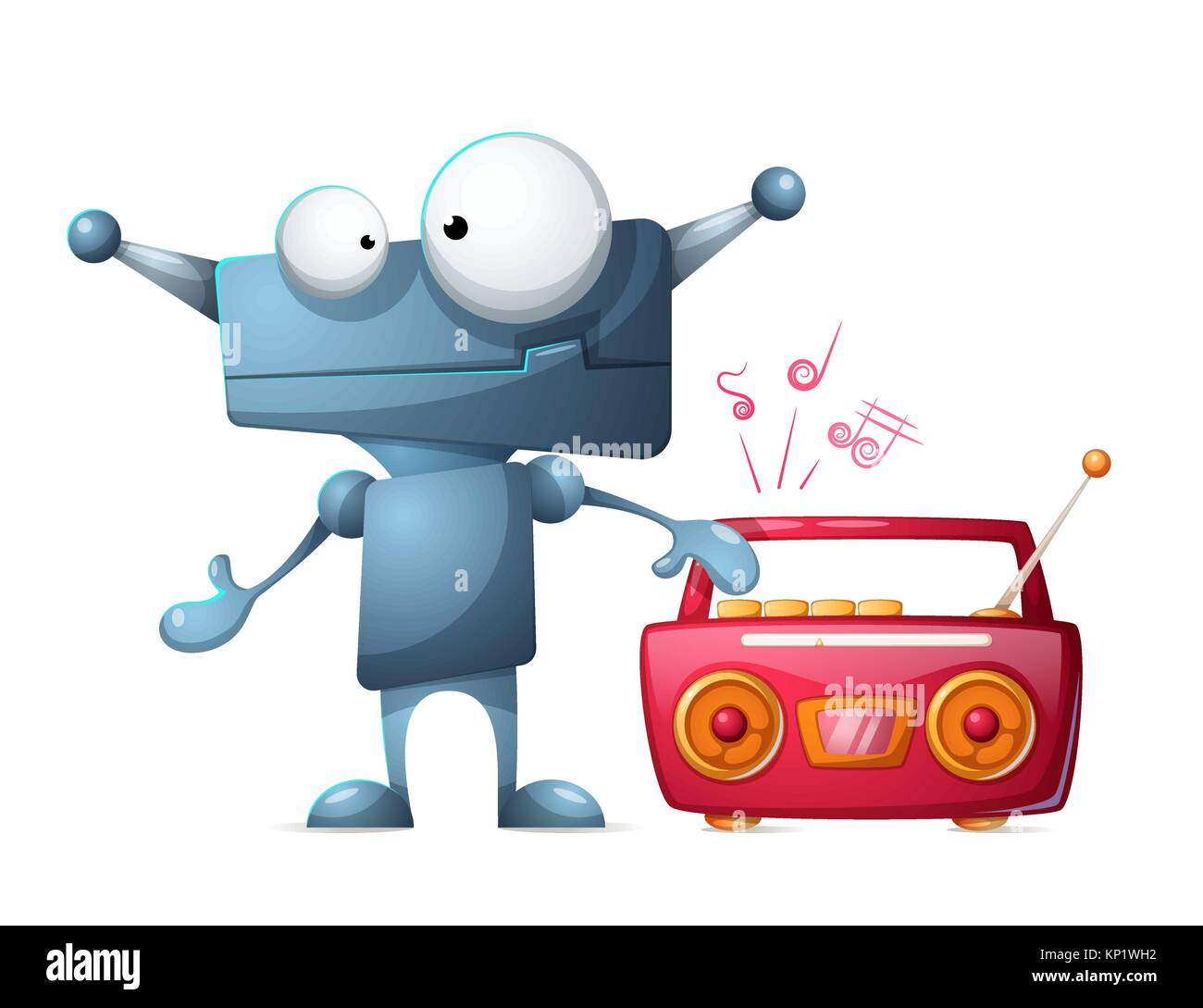Fm radio music cartoon Cut Out Stock Images & Pictures - Alamy