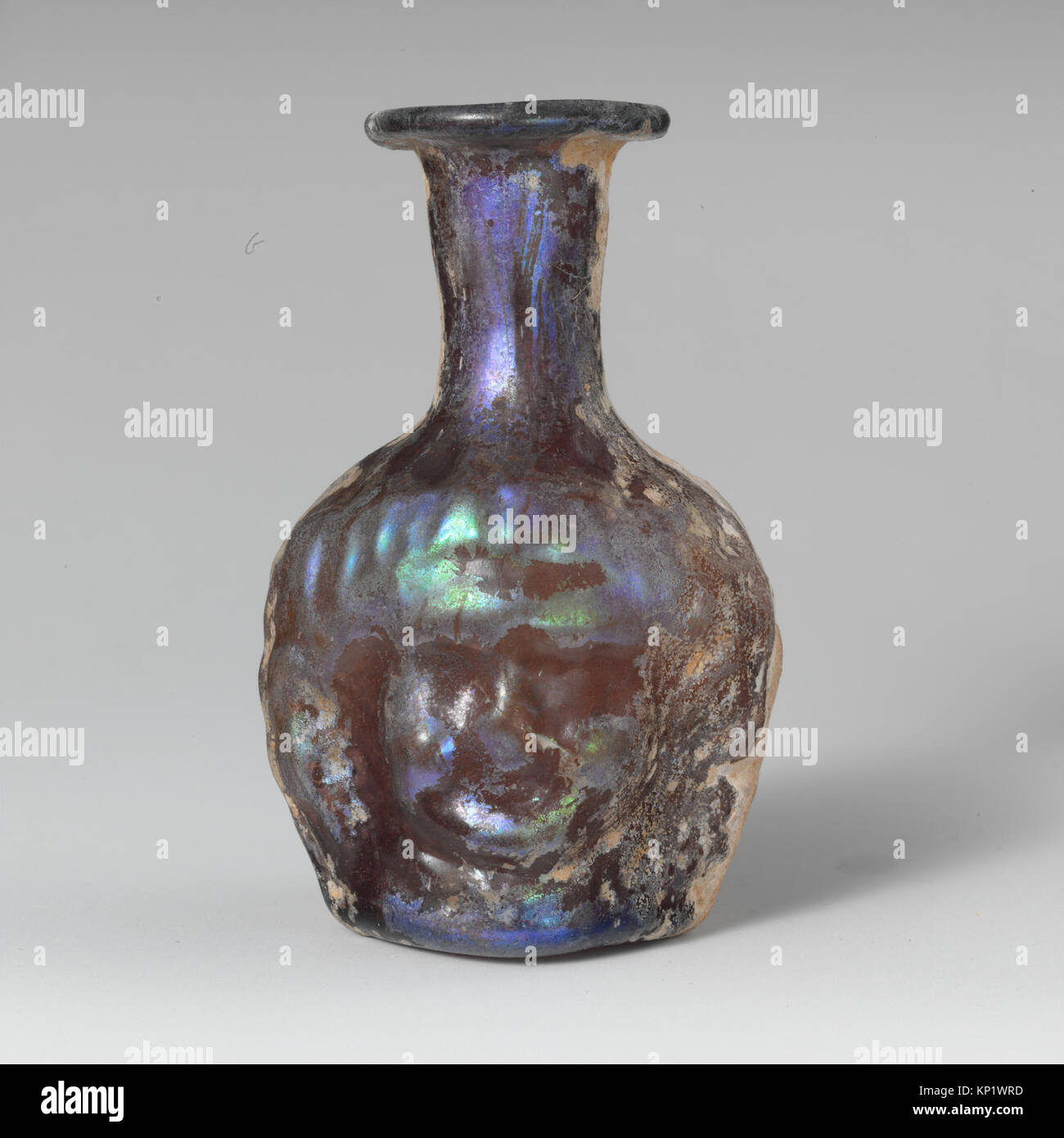 Glass double head-shaped flask MET DP107639 245744 Stock Photo - Alamy