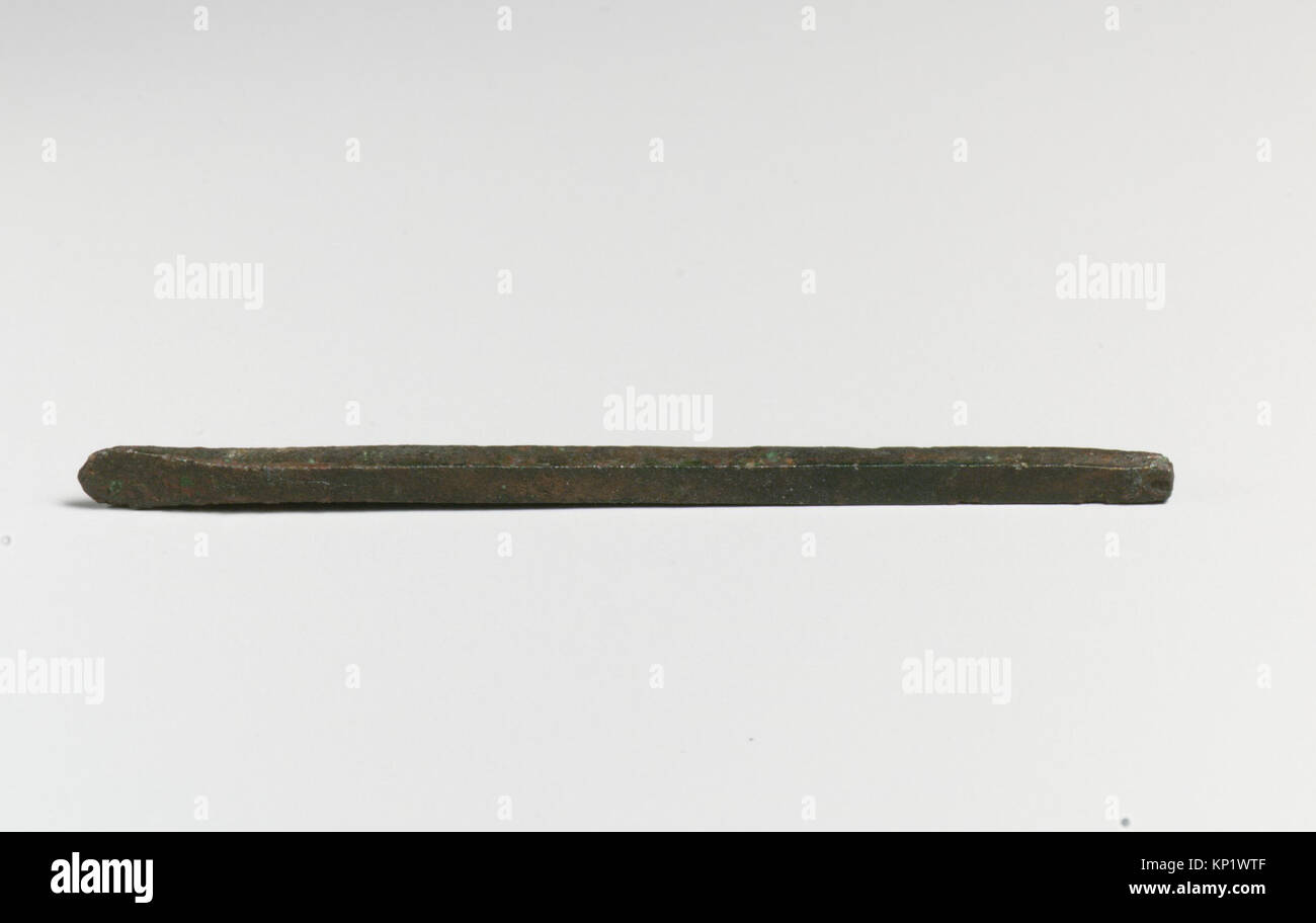 This Minoan bronze chisel dates from the Early Minoan II to III period ...