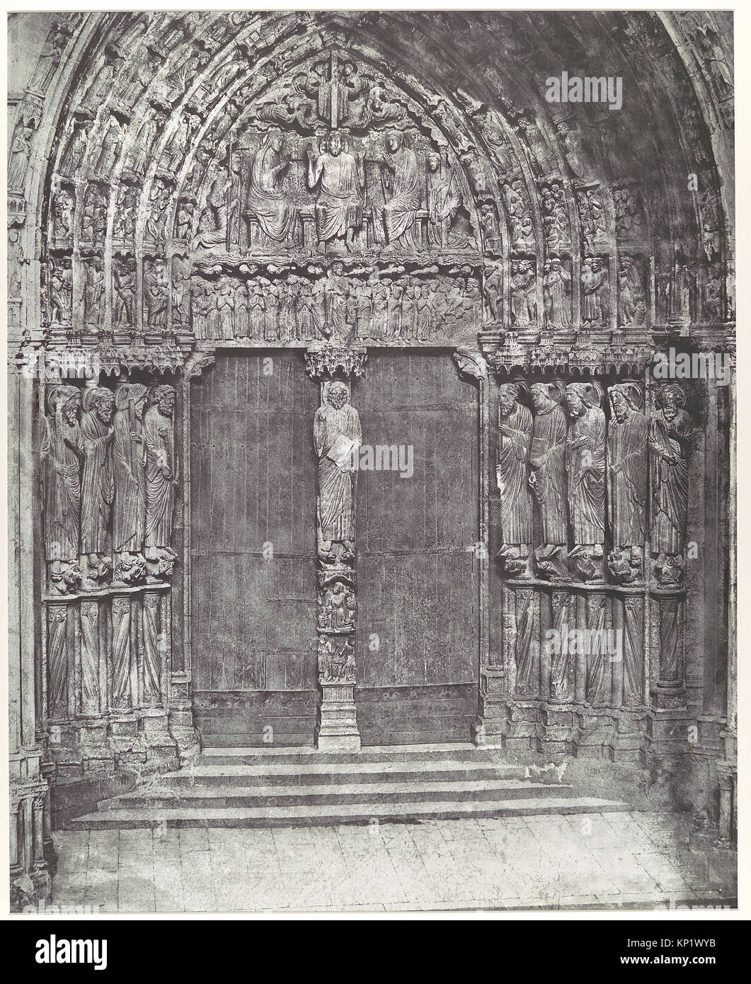 A depiction of the Last Judgment from the central portal of the south ...