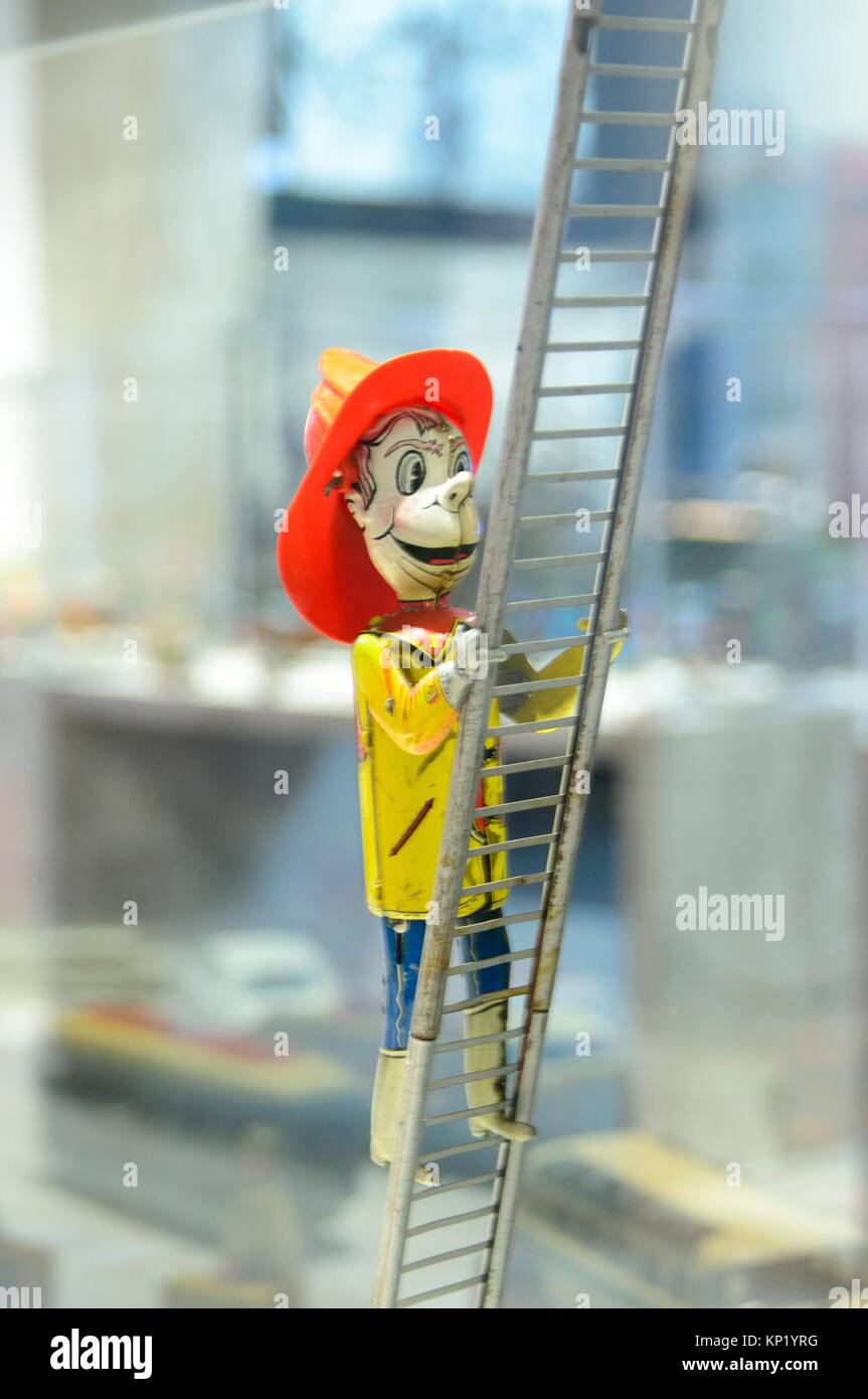 Tin toy in the toy museum, Ibi, Alicante, Valencia, Spain Stock Photo ...