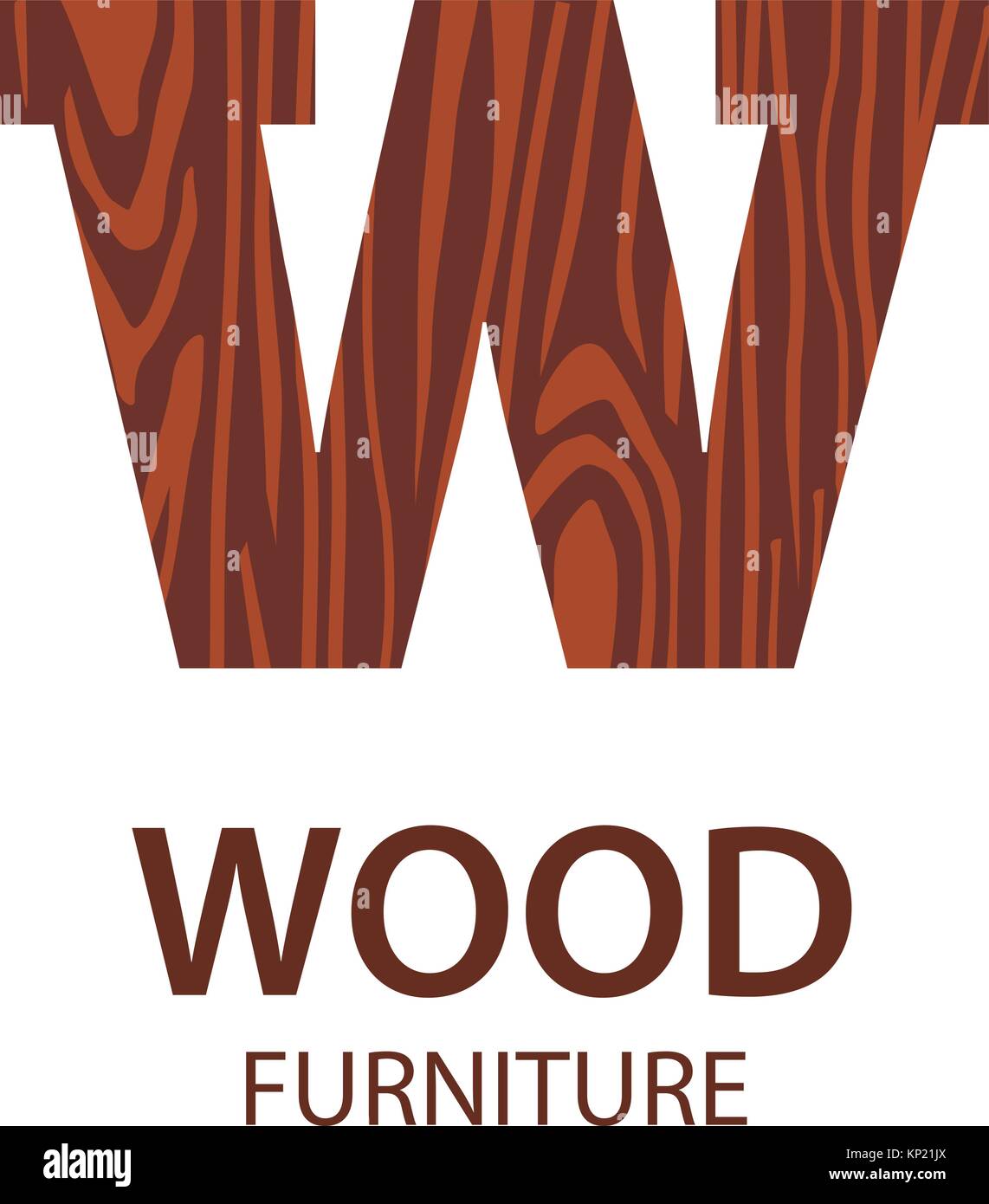 Logo letter. Concept of saw cut tree trunk, isolated on white ba Stock ...