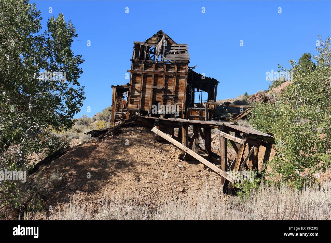 An old building is a ghostly reminder of once better days at the now ...