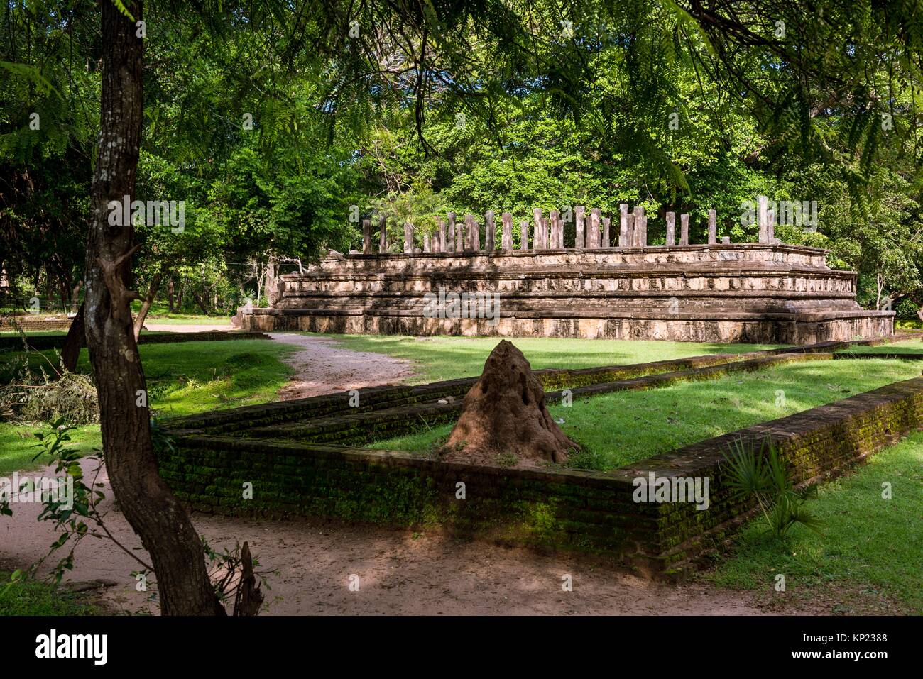 Vijayabahu Palace Ruins and the Council Chamber in the background ...