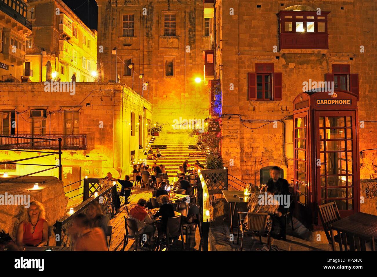 Bridge Bar, St Ursula Street, Valletta, Malta, Southern Europe Stock ...