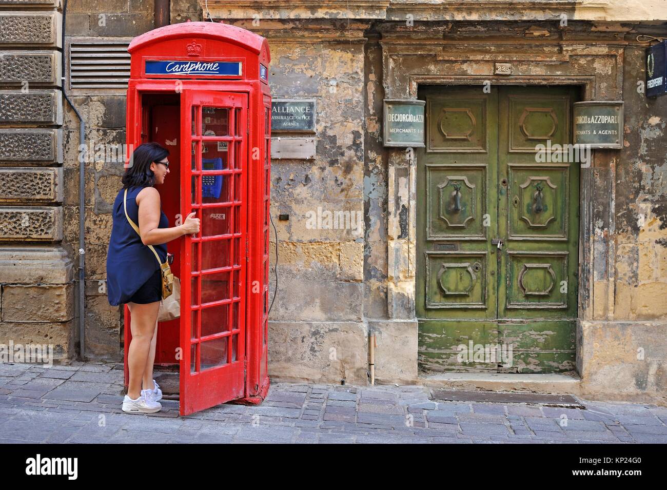 Malta telephone box hi-res stock photography and images - Alamy