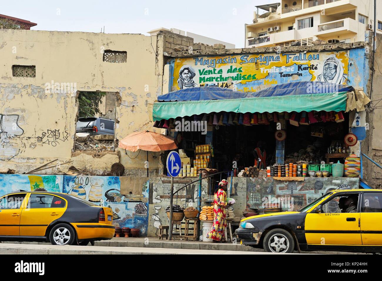 shop beside the Rond-Point du Tirailleur, Dakar, Senegal, West Africa ...