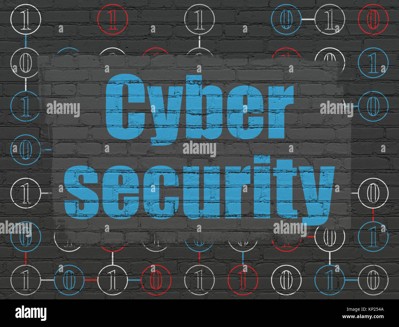 Privacy concept: Cyber Security on wall background Stock Photo - Alamy