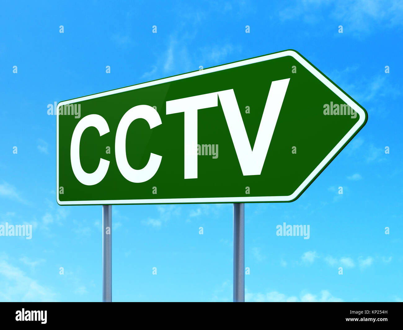 Security concept: CCTV on road sign background Stock Photo - Alamy