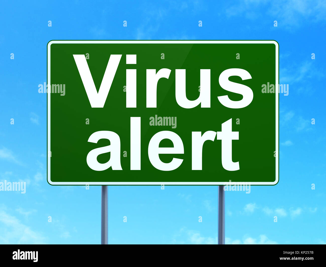 Privacy concept: Virus Alert on road sign background Stock Photo - Alamy