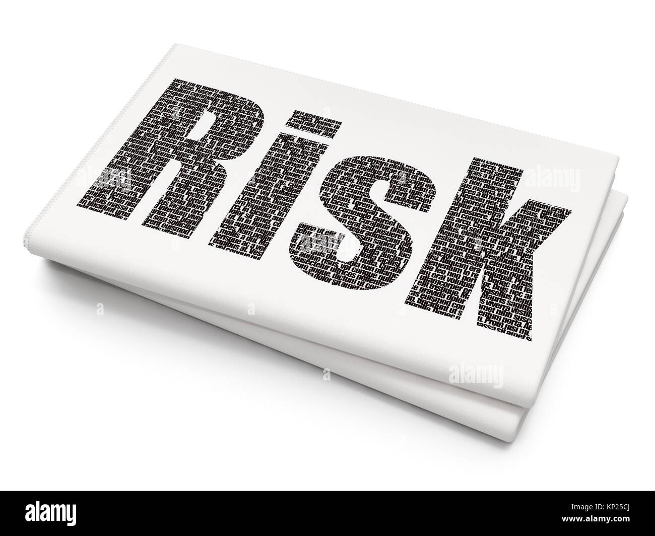 Business concept: Risk on Blank Newspaper background Stock Photo - Alamy