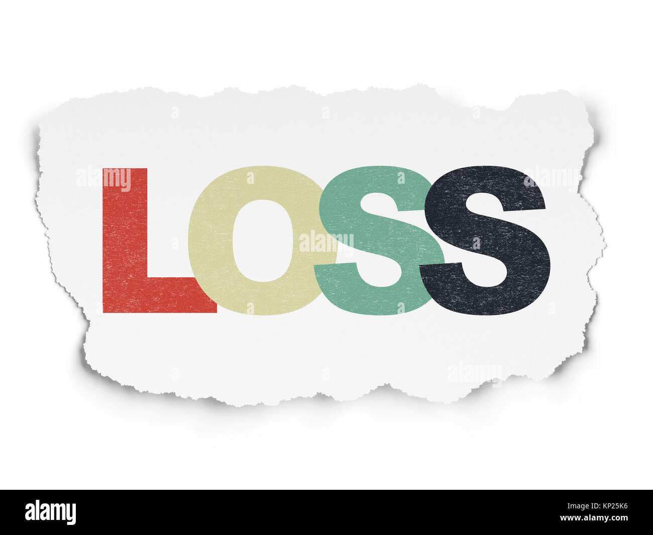 Finance concept: Loss on Torn Paper background Stock Photo - Alamy