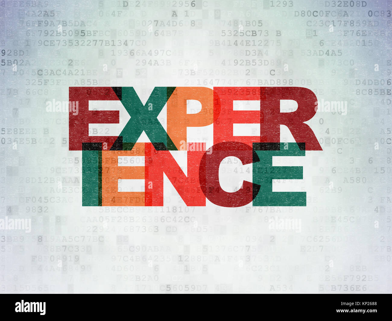 Finance concept: Experience on Digital Data Paper background Stock ...