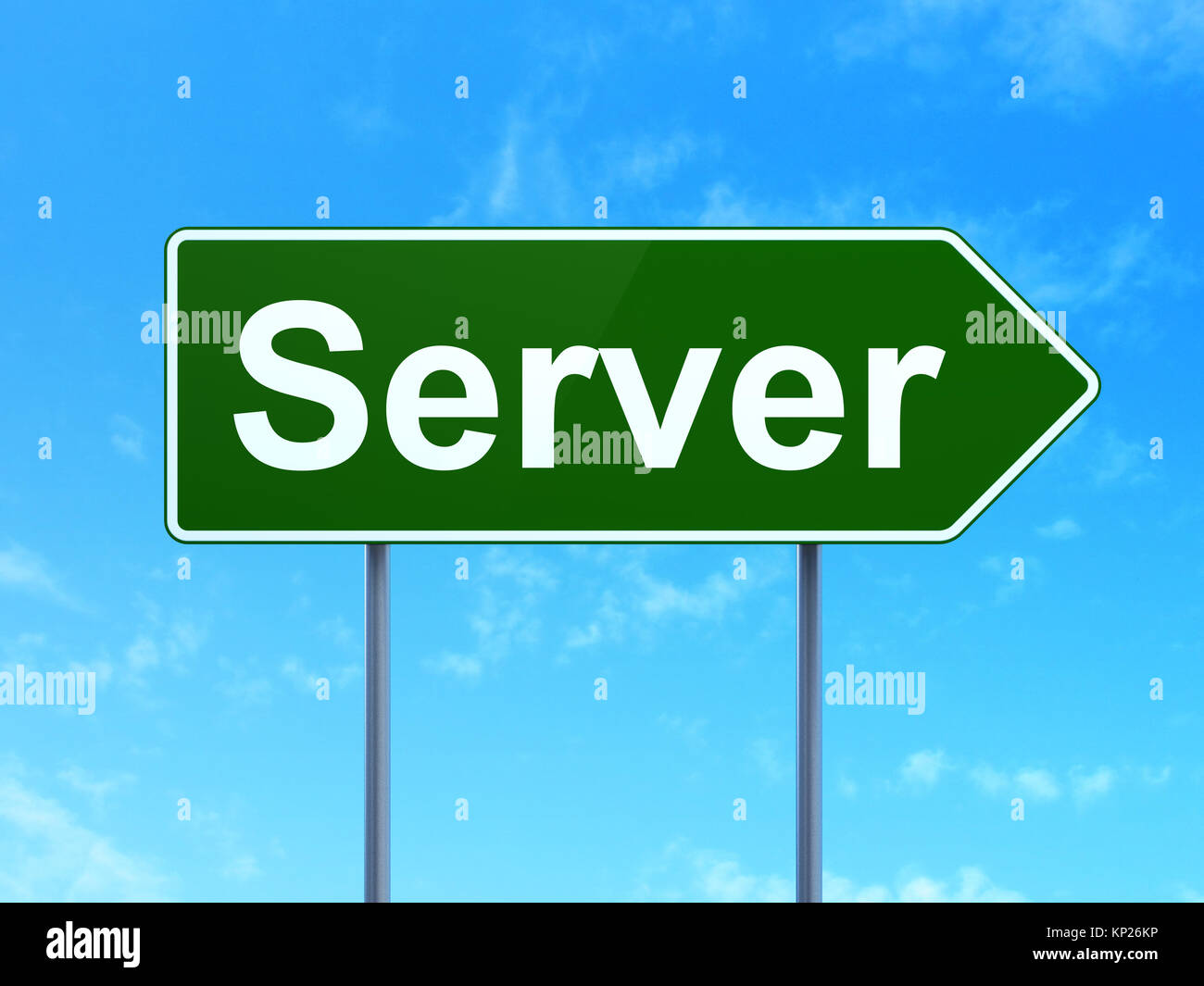 Web design concept: Server on road sign background Stock Photo - Alamy