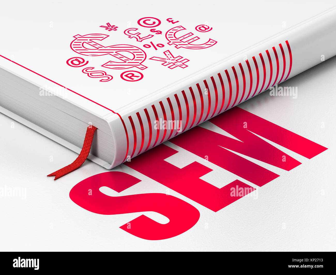 Marketing concept: book Finance Symbol, SEM on white background Stock ...