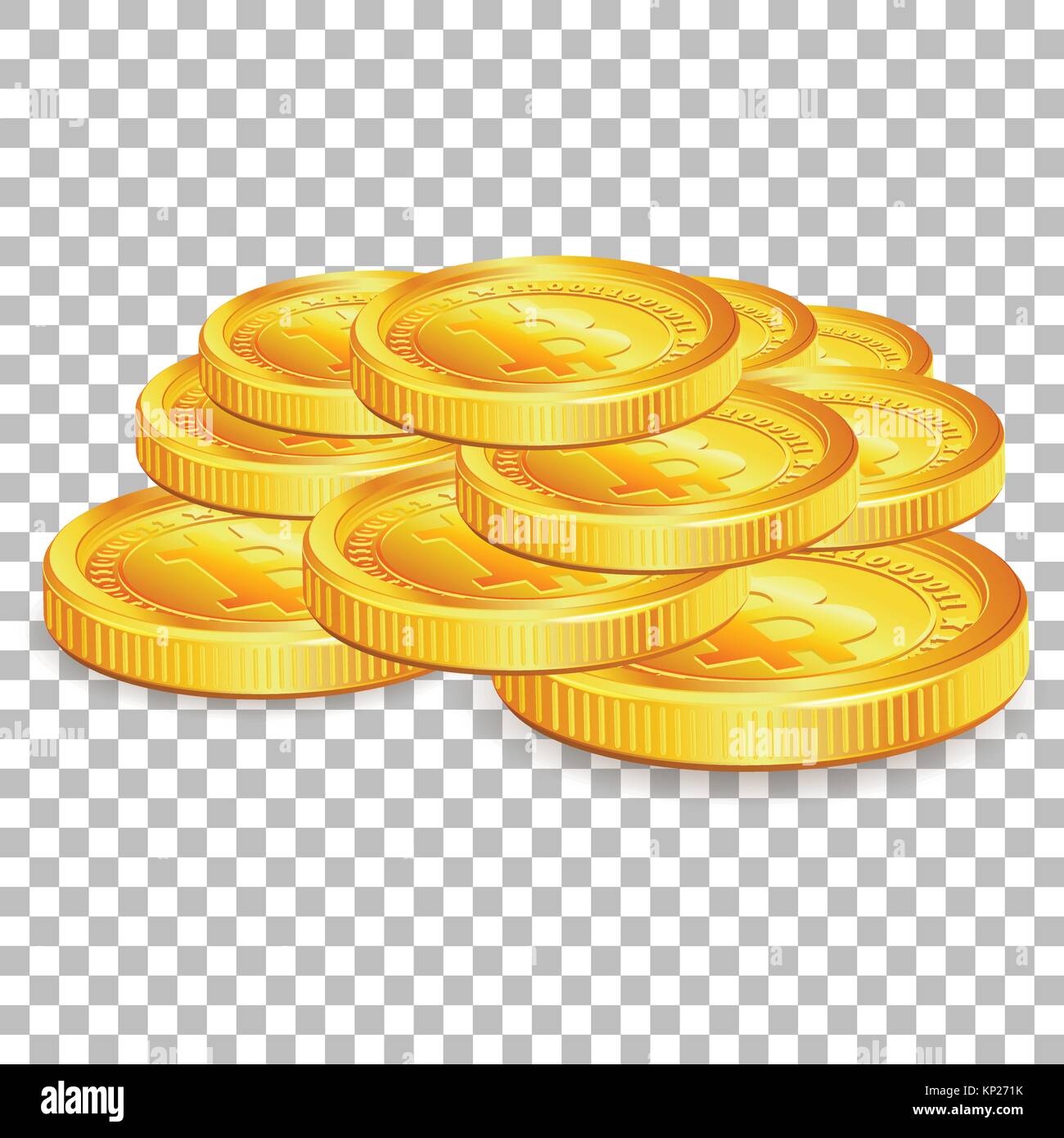 Stack Bitcoins on transparent background Stock Vector Image & Art - Alamy