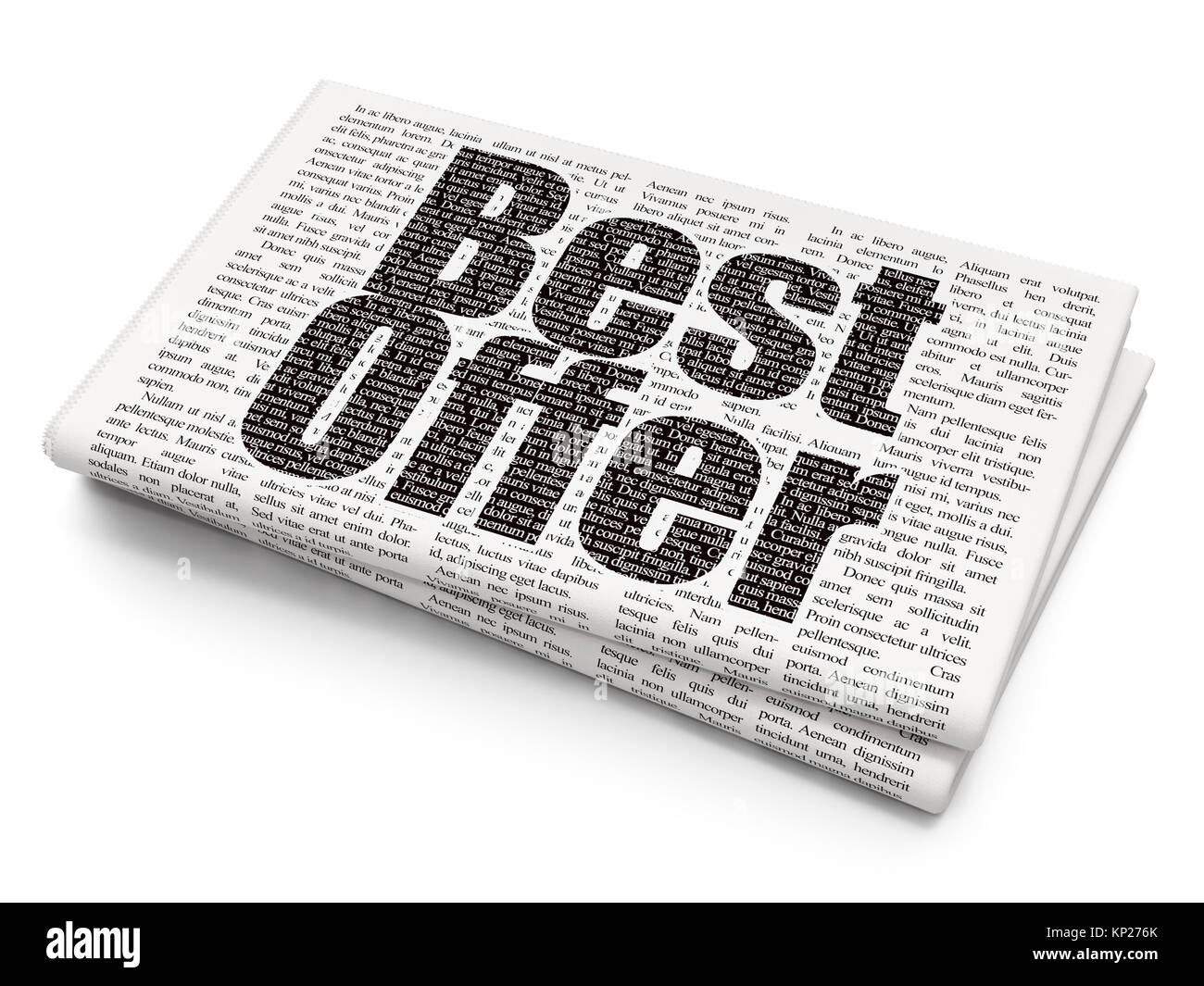 Marketing concept: Best Offer on Newspaper background Stock Photo - Alamy