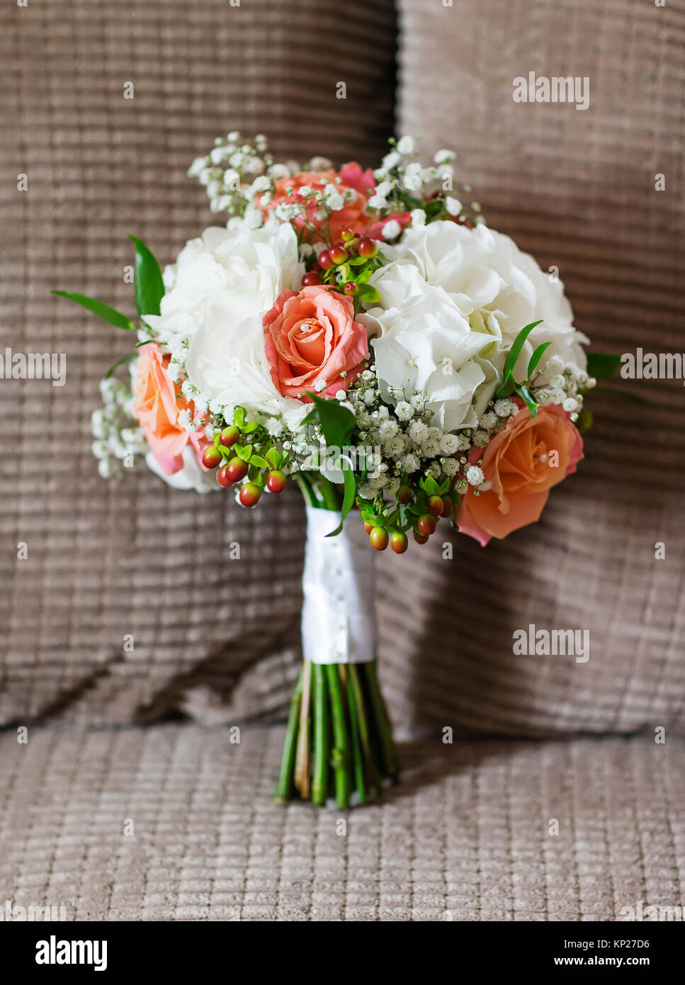 set of flower bouques for the bridal party Stock Photo - Alamy