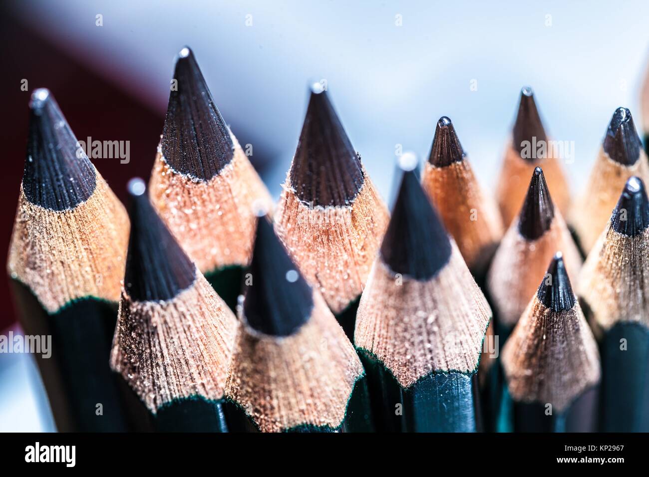 colour pencils stacked in vertical position Stock Photo - Alamy