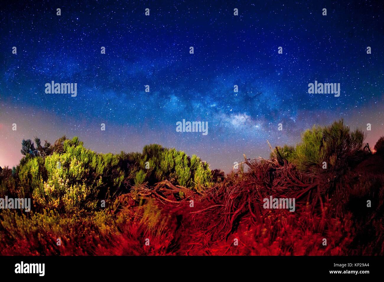 Blue and red milky way hi-res stock photography and images - Alamy