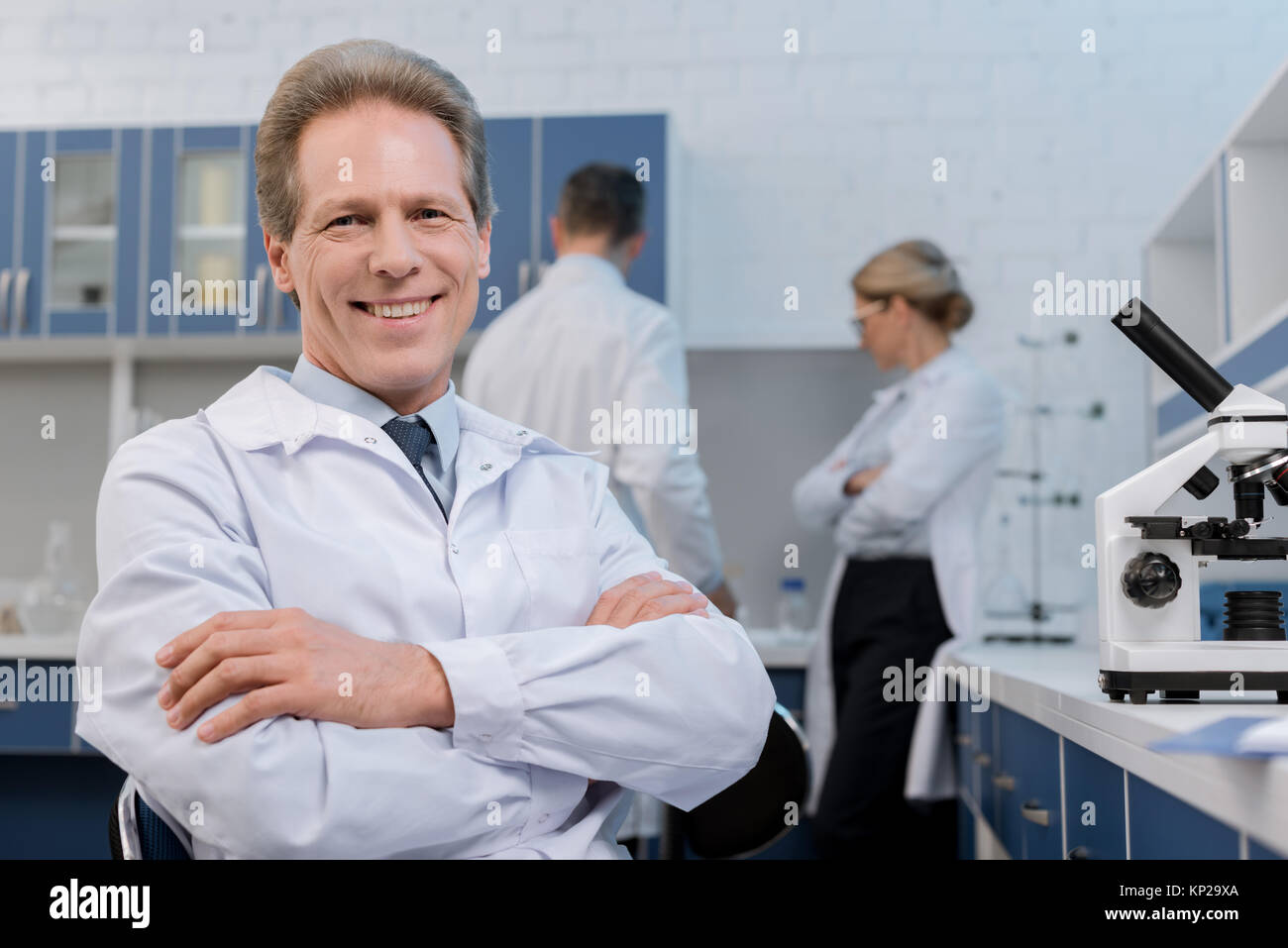 Smiling medical worker Stock Photo - Alamy