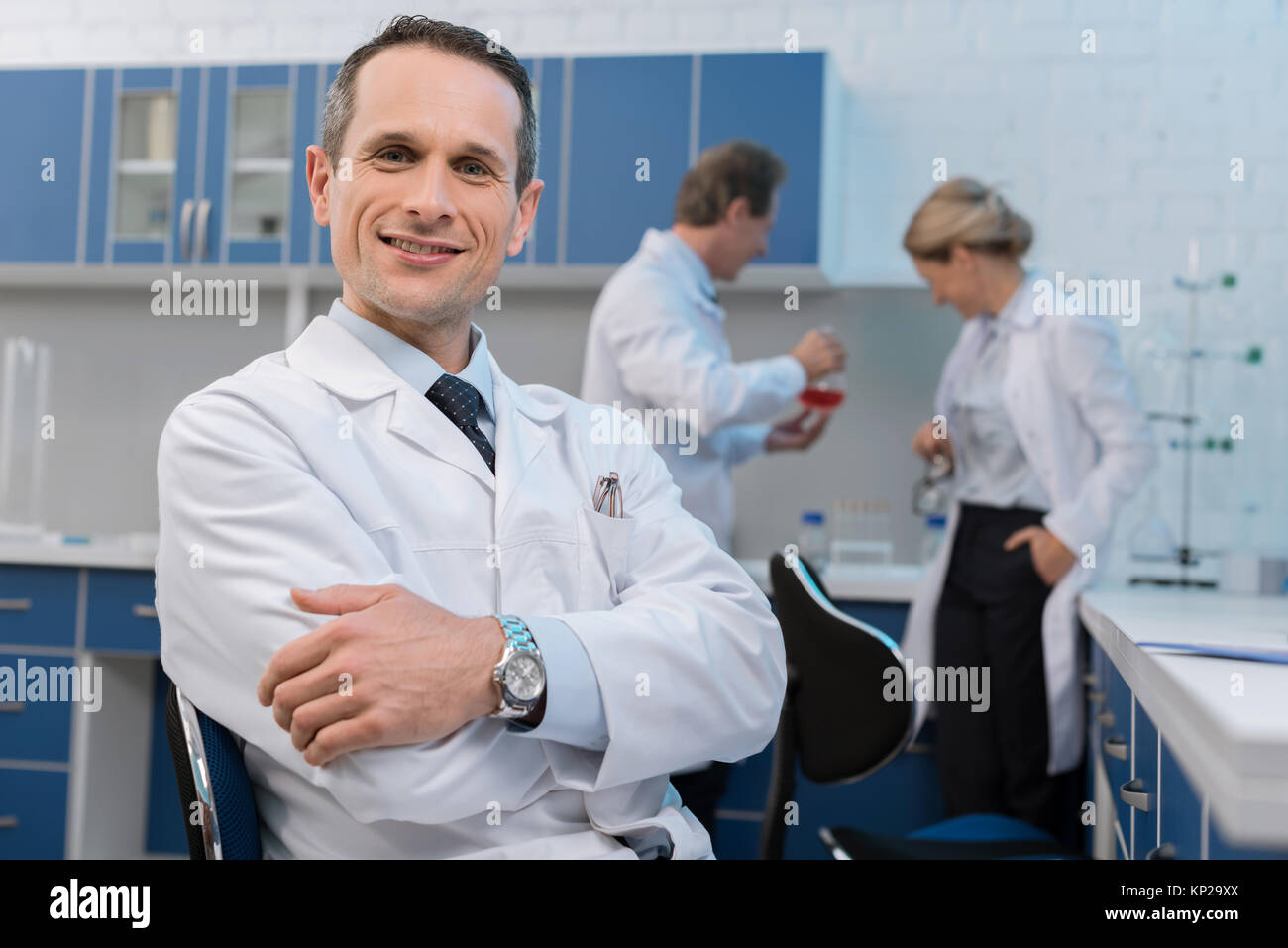 Smiling medical worker Stock Photo - Alamy
