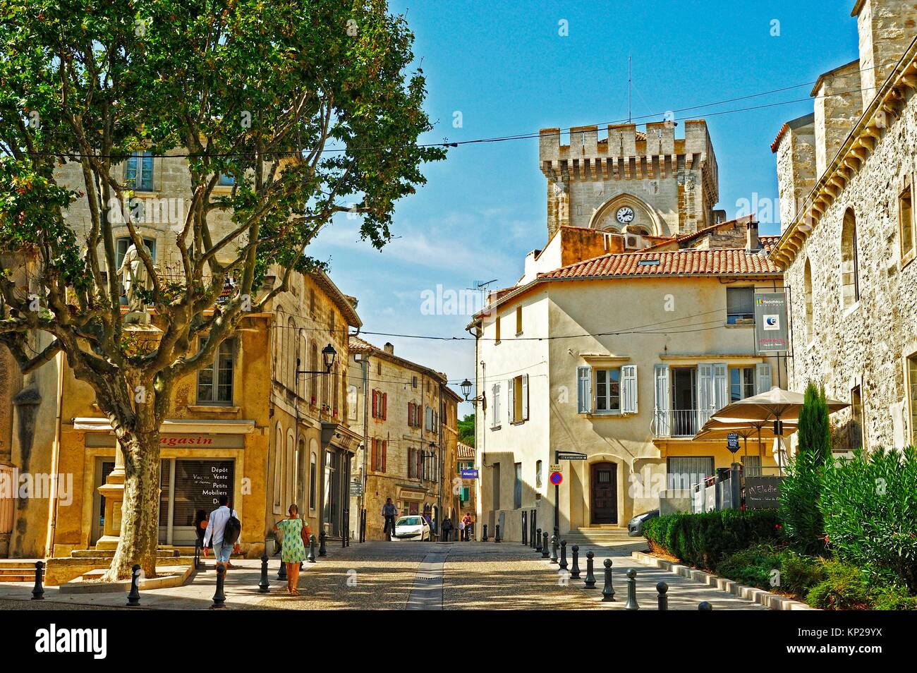 French Village Street Scene Stock Photos & French Village Street Scene ...