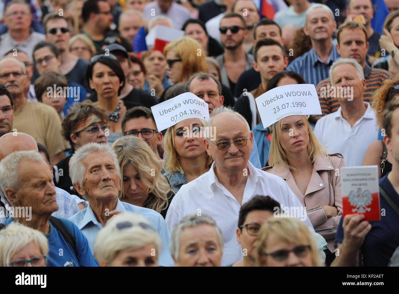 CRACOW, POLAND - JULY 23, 2017: Another day in Cracow thousands of ...