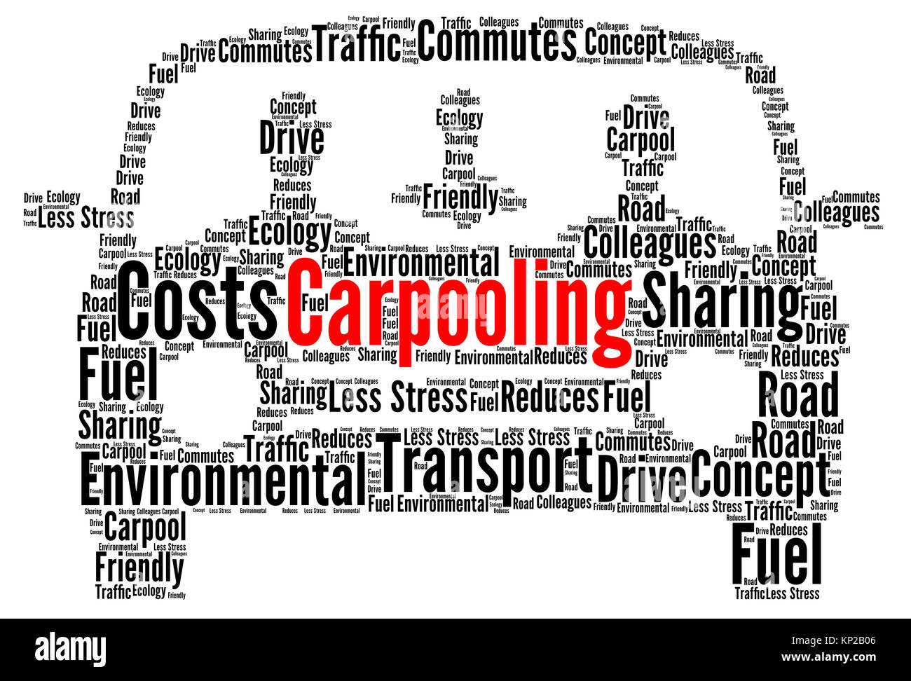 Carpooling word cloud concept Stock Photo - Alamy