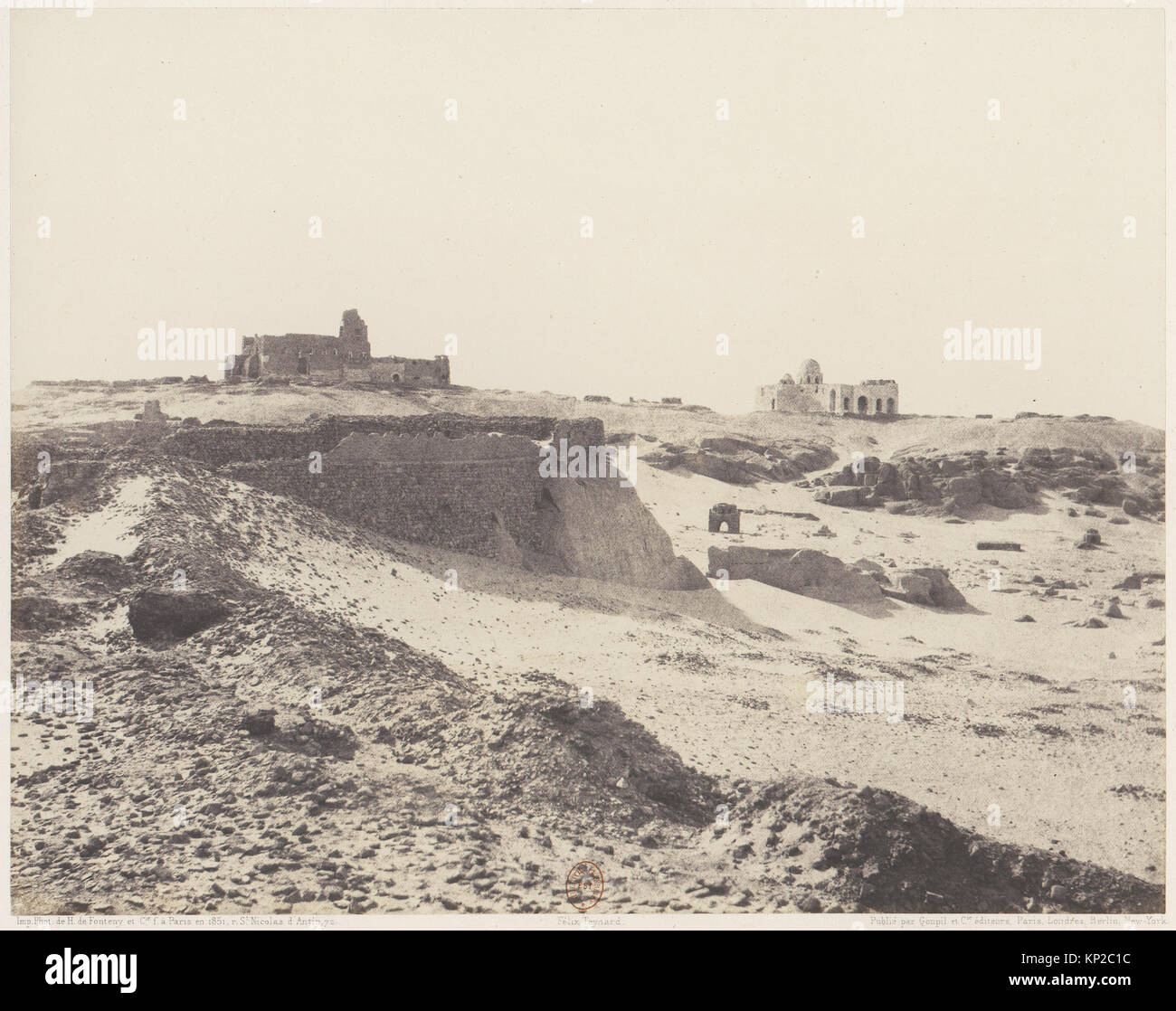 This photograph shows the ruins of the ancient Arab enclosure southeast ...