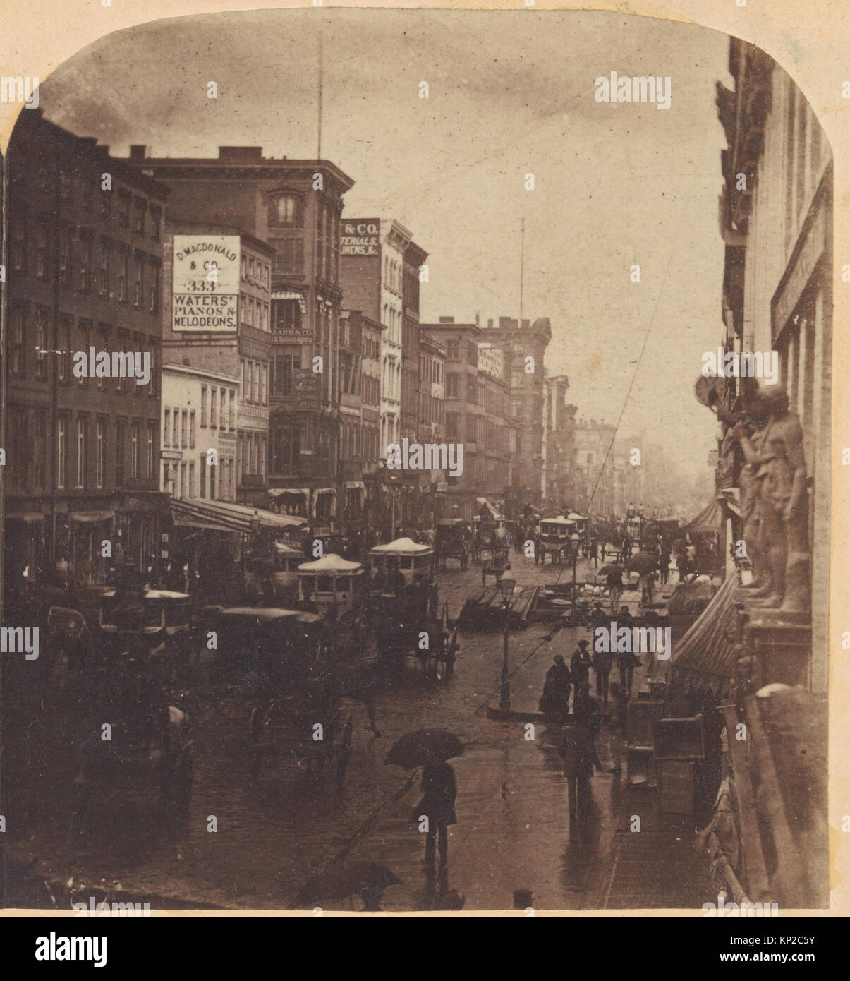 -Broadway, New York City, in the rain- MET DP218065 262762 Stock Photo ...