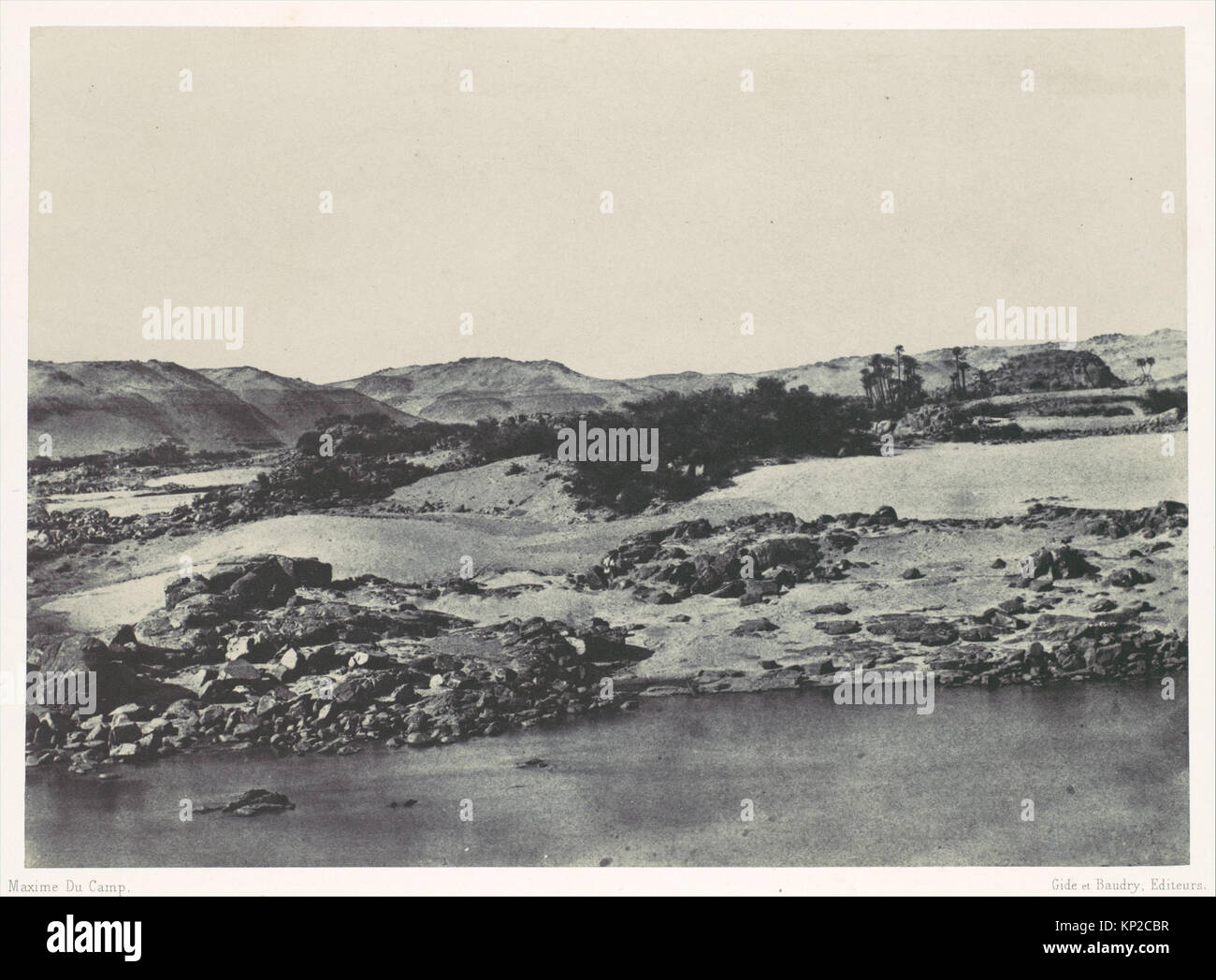 Photograph of the First Cataract entrance in Upper Egypt, showing the ...