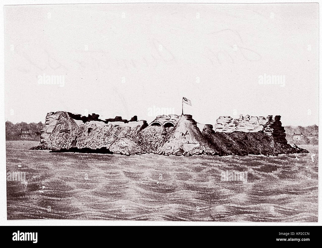 Historic photograph of Fort Sumter in South Carolina, showing ...