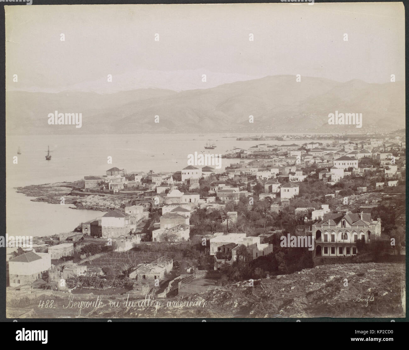 This image shows Beirut from the American College, illustrating ...
