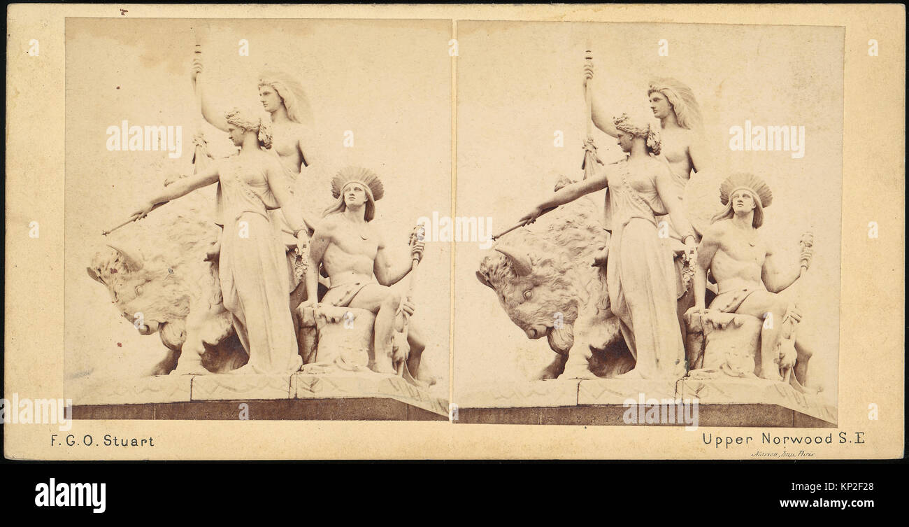 -Pair of Early Stereograph Views of British Statues- MET DP73175 288244 ...
